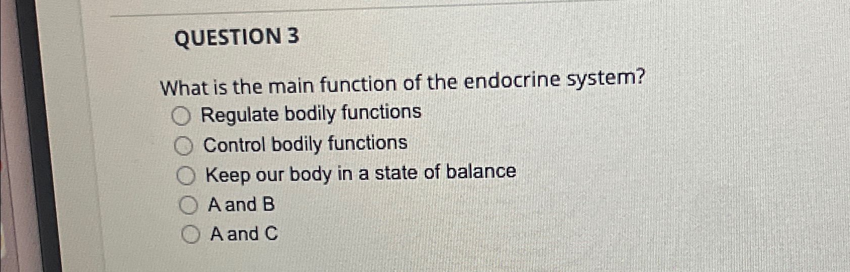 Solved QUESTION 3What is the main function of the endocrine | Chegg.com