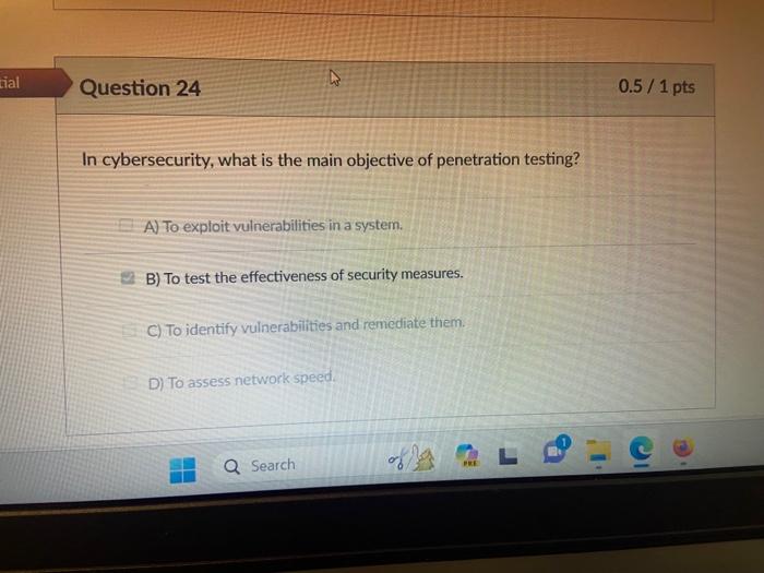 Solved In cybersecurity, what is the main objective of | Chegg.com