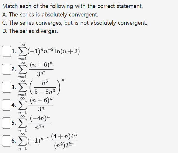 Solved Match each of the following with the correct | Chegg.com