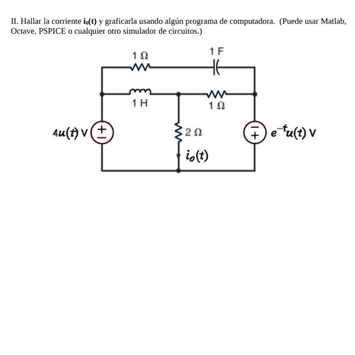 Solved ll. Find the current i0 (t) and graph it using some | Chegg.com