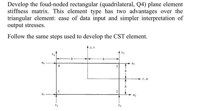 Solved Develop the foud-noded rectangular (quadrilateral, | Chegg.com