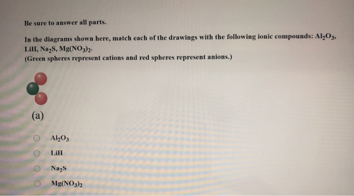 Solved Be sure to answer all parts. In the diagrams shown | Chegg.com