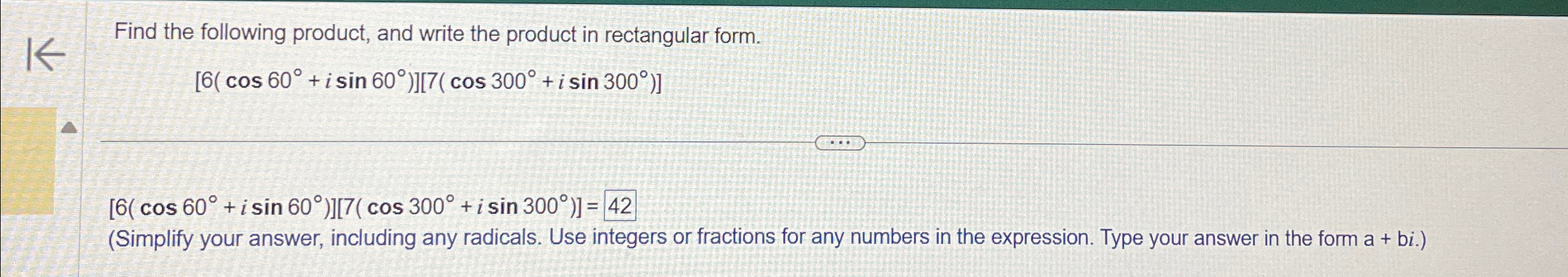 Solved Find the following product, and write the product in | Chegg.com
