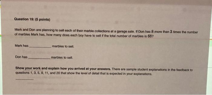 Solved Question 19: (5 points) Mark and Don are planning to | Chegg.com