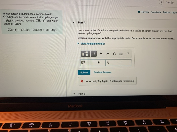 Solved 3 of 20 Review Constants 1 Periodic Table Under | Chegg.com