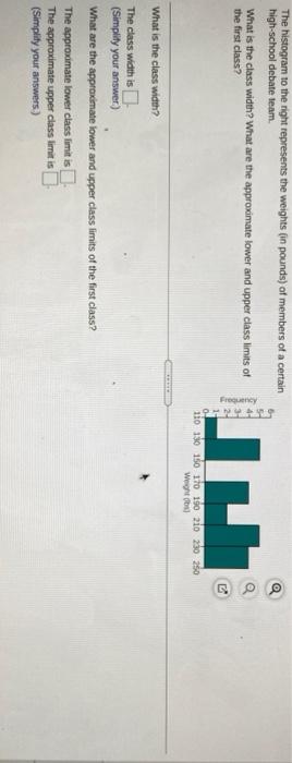 Solved Identify The Lower Class Imits Upper Class Limits 8422