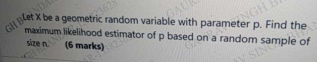 Solved Let x ﻿be a geometric random variable with parameter | Chegg.com