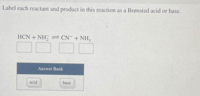 Solved Label each reactant and product in this reaction as a | Chegg.com