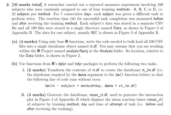 Solved 2. [10 marks total] A researcher carried out a | Chegg.com