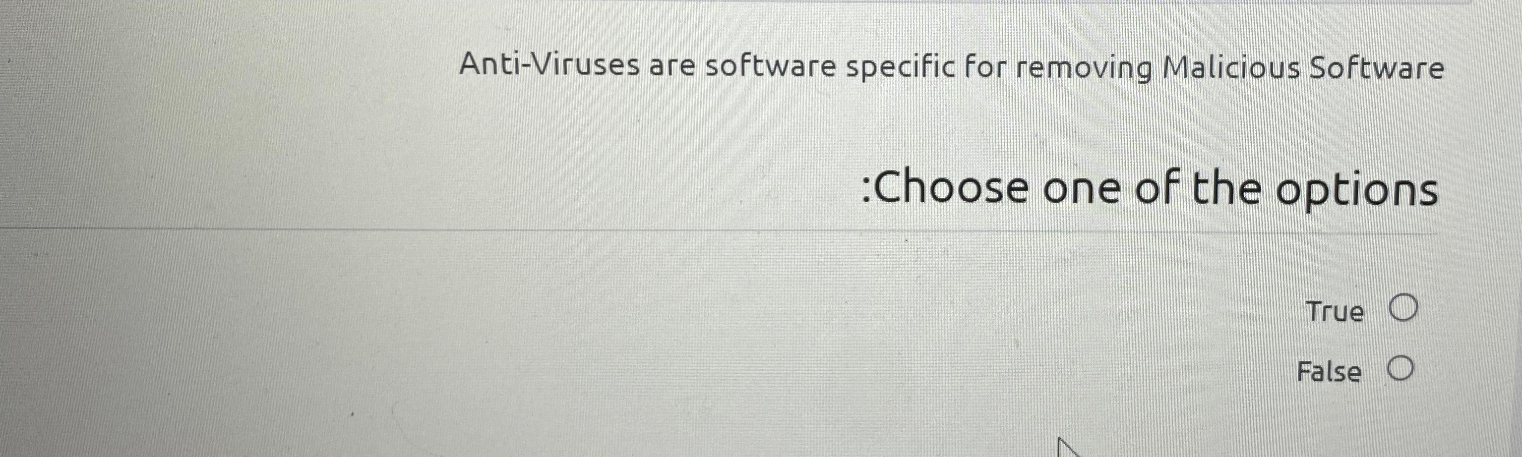 Solved Anti-Viruses are software specific for removing | Chegg.com