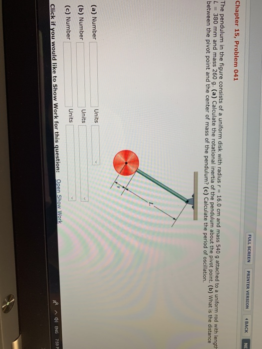 Solved FULL SCREEN PRINTER VERSION | Chegg.com