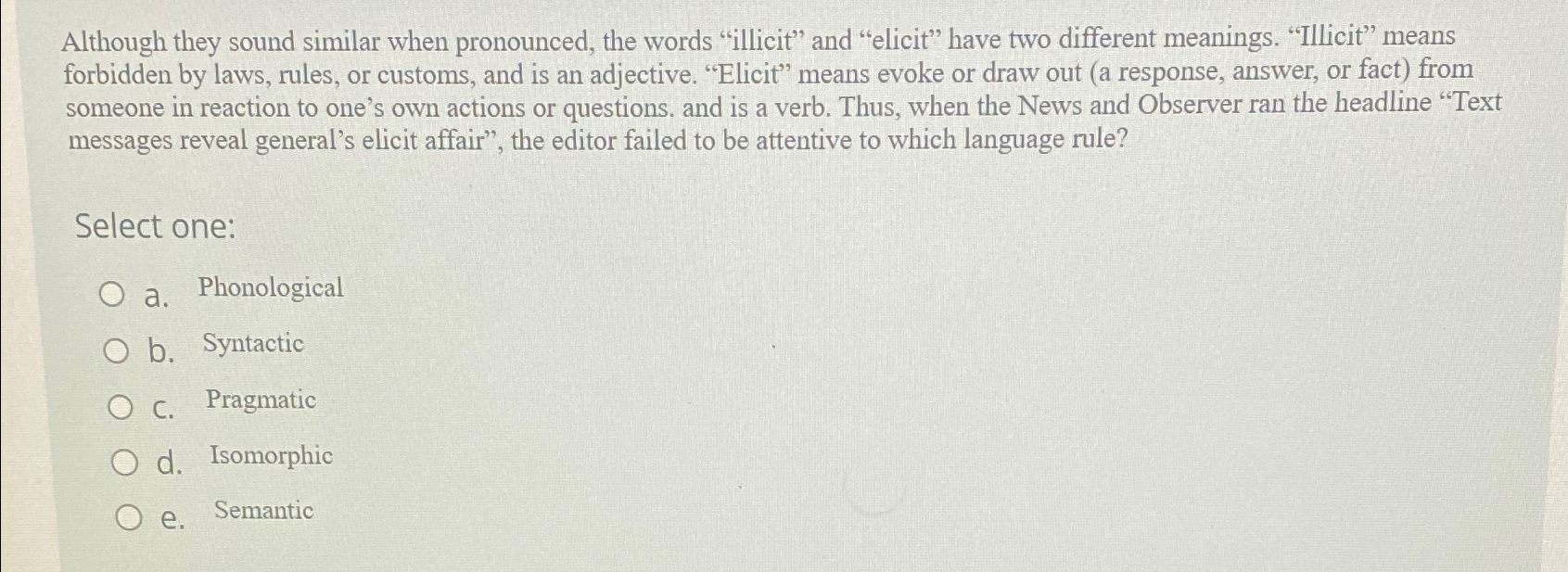 Solved Although they sound similar when pronounced, the | Chegg.com