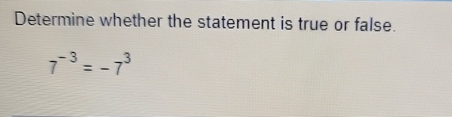 Solved Determine whether the statement is true or | Chegg.com