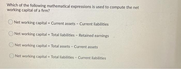Solved Which of the following mathematical expressions is | Chegg.com