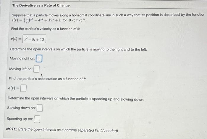 Solved Suppose that a particle moves along a horizontal | Chegg.com