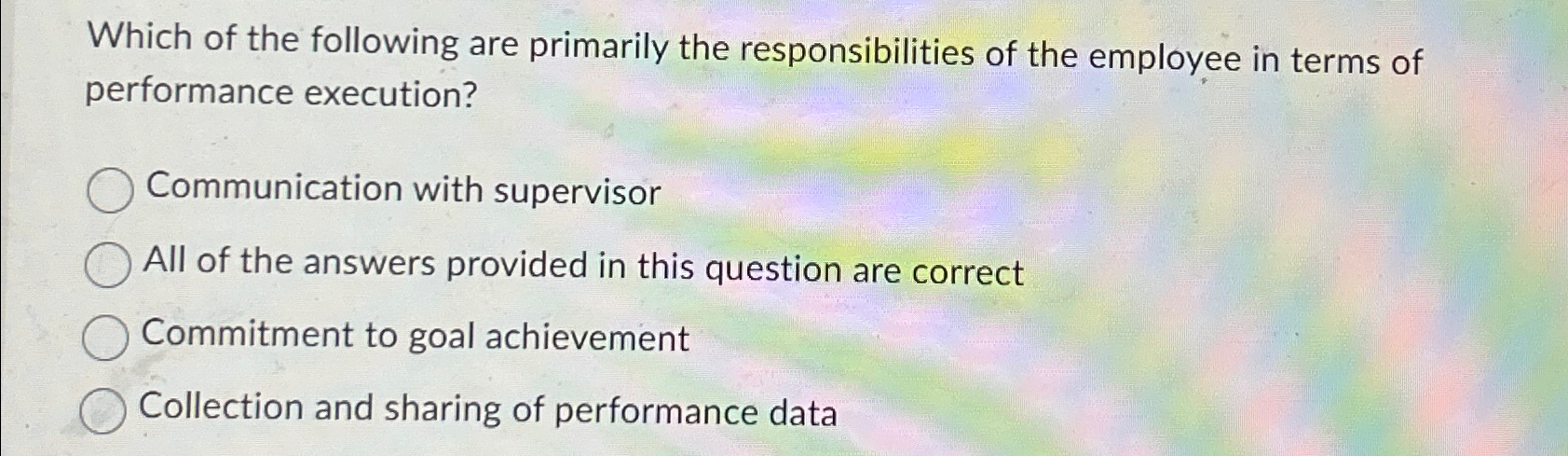 Solved Which of the following are primarily the | Chegg.com