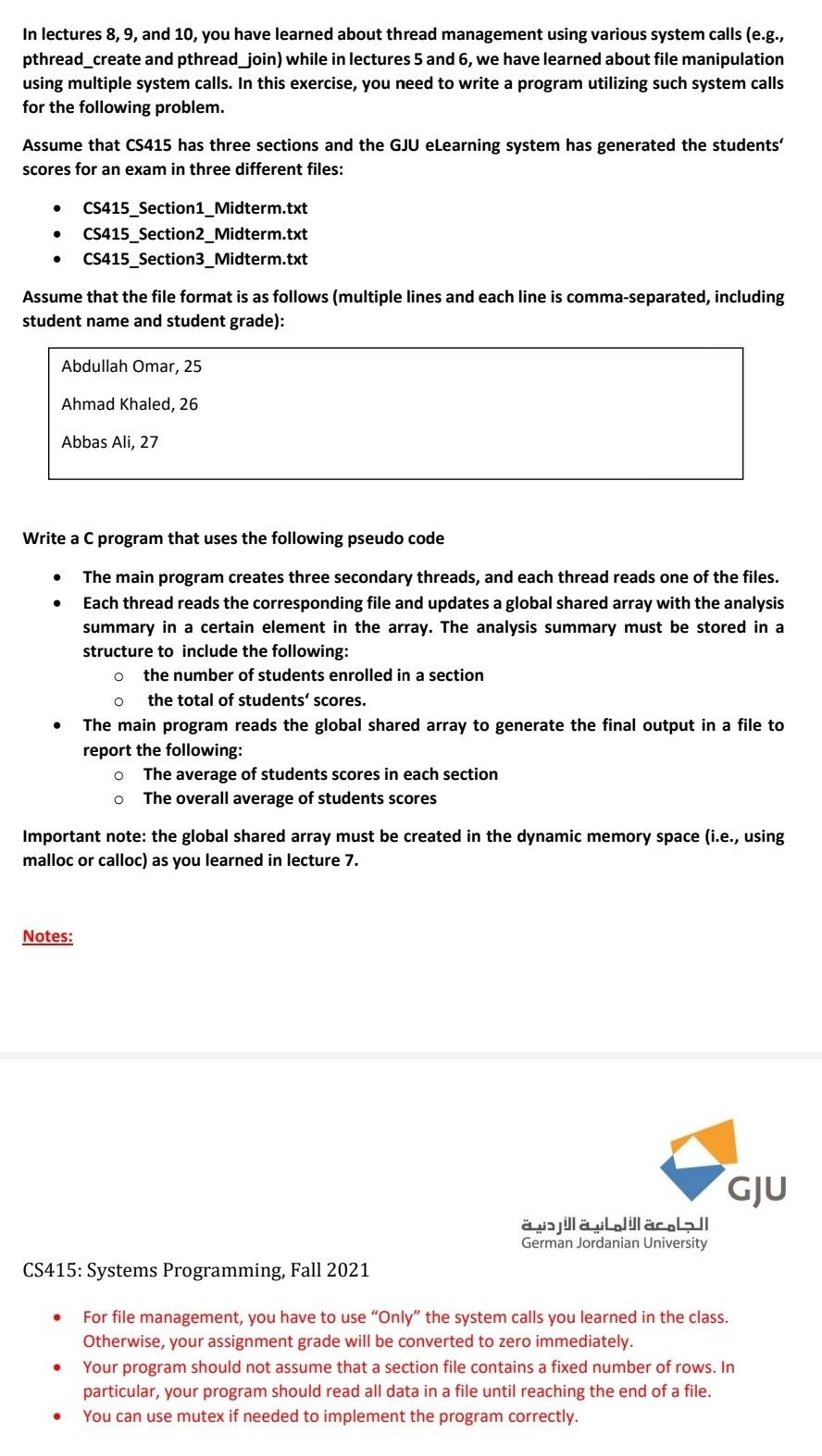 the solution must use the read and write functions | Chegg.com