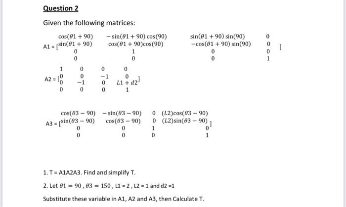 Solved EENG428 INTRODUCTIO TO ROBOTICSplease use only MATLAB | Chegg.com
