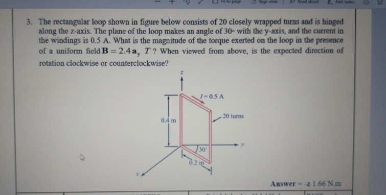 Solved 3. The rectangular loop shown in figure below | Chegg.com