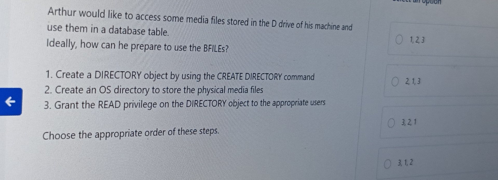 Solved Arthur would like to access some media files stored | Chegg.com
