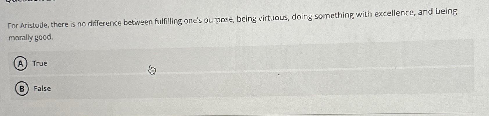 Solved For Aristotle, there is no difference between | Chegg.com