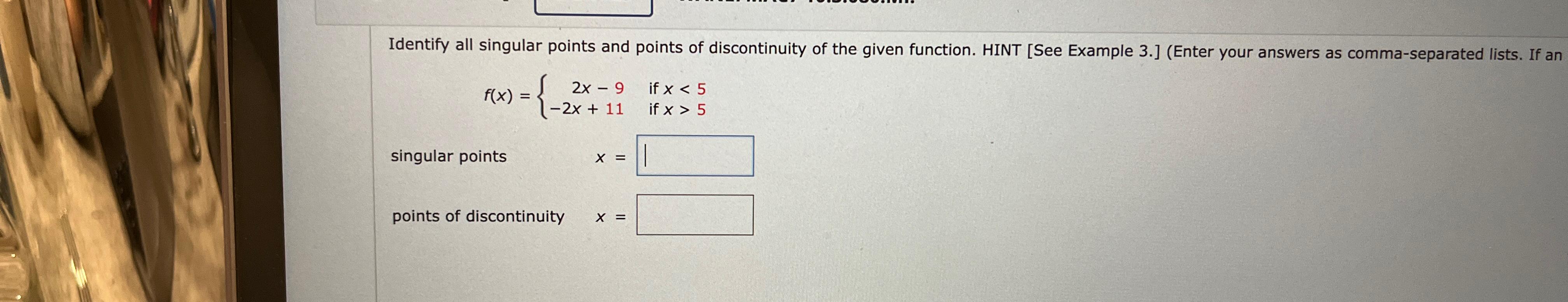 Solved Identify all singular points and points of | Chegg.com