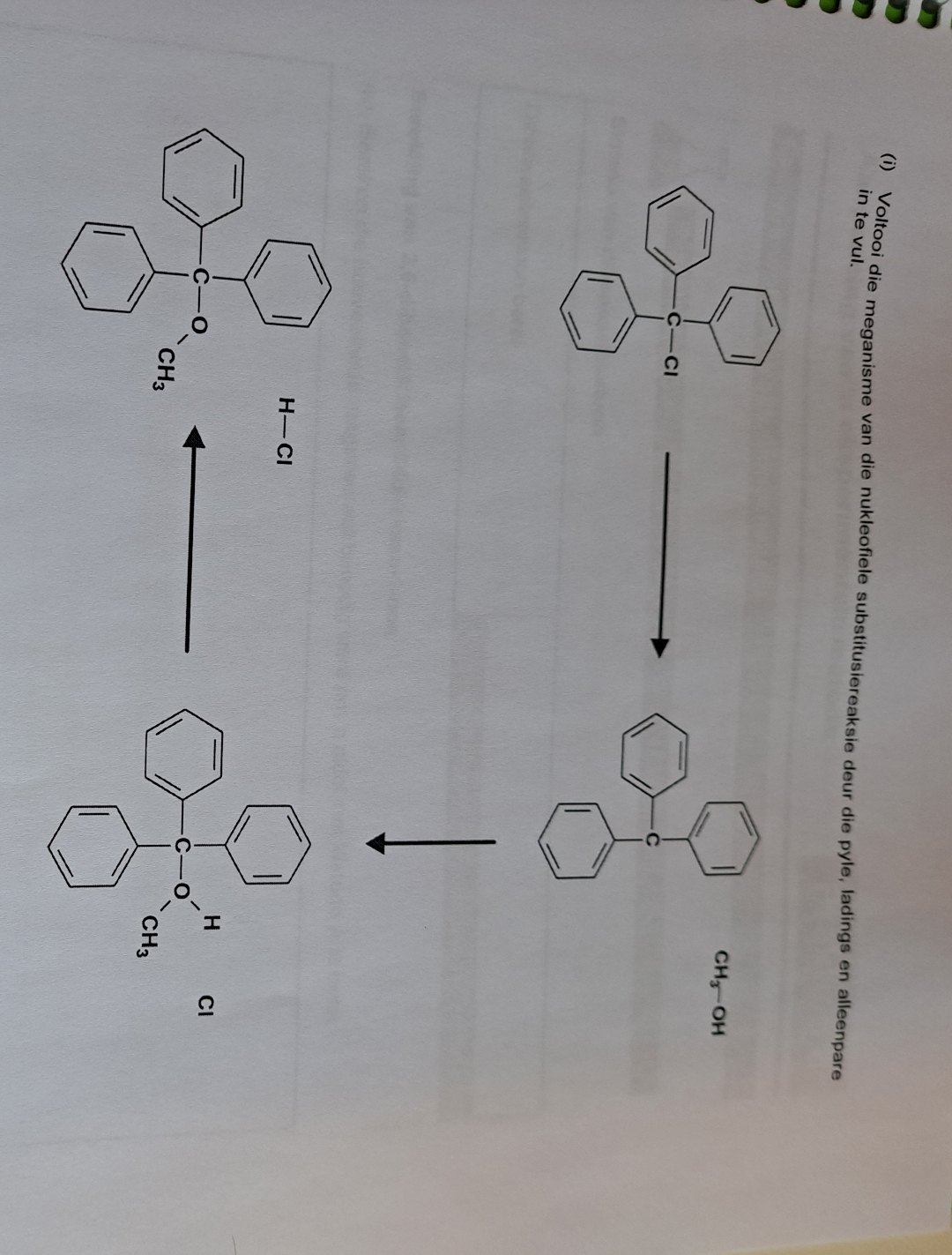 Solved CH3CH3CHCIH-CICCICH-OH(i)in te vul.Voltooi die | Chegg.com