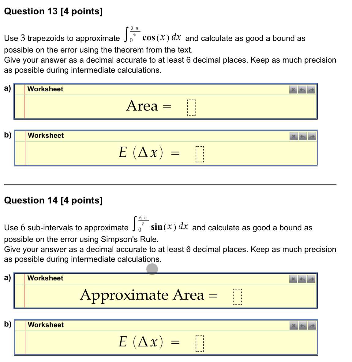 Solved Please answer question 13 ﻿AND 14Question 13 [4 | Chegg.com