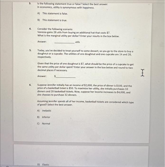 Solved 3. Is the following statement true or false? Select | Chegg.com