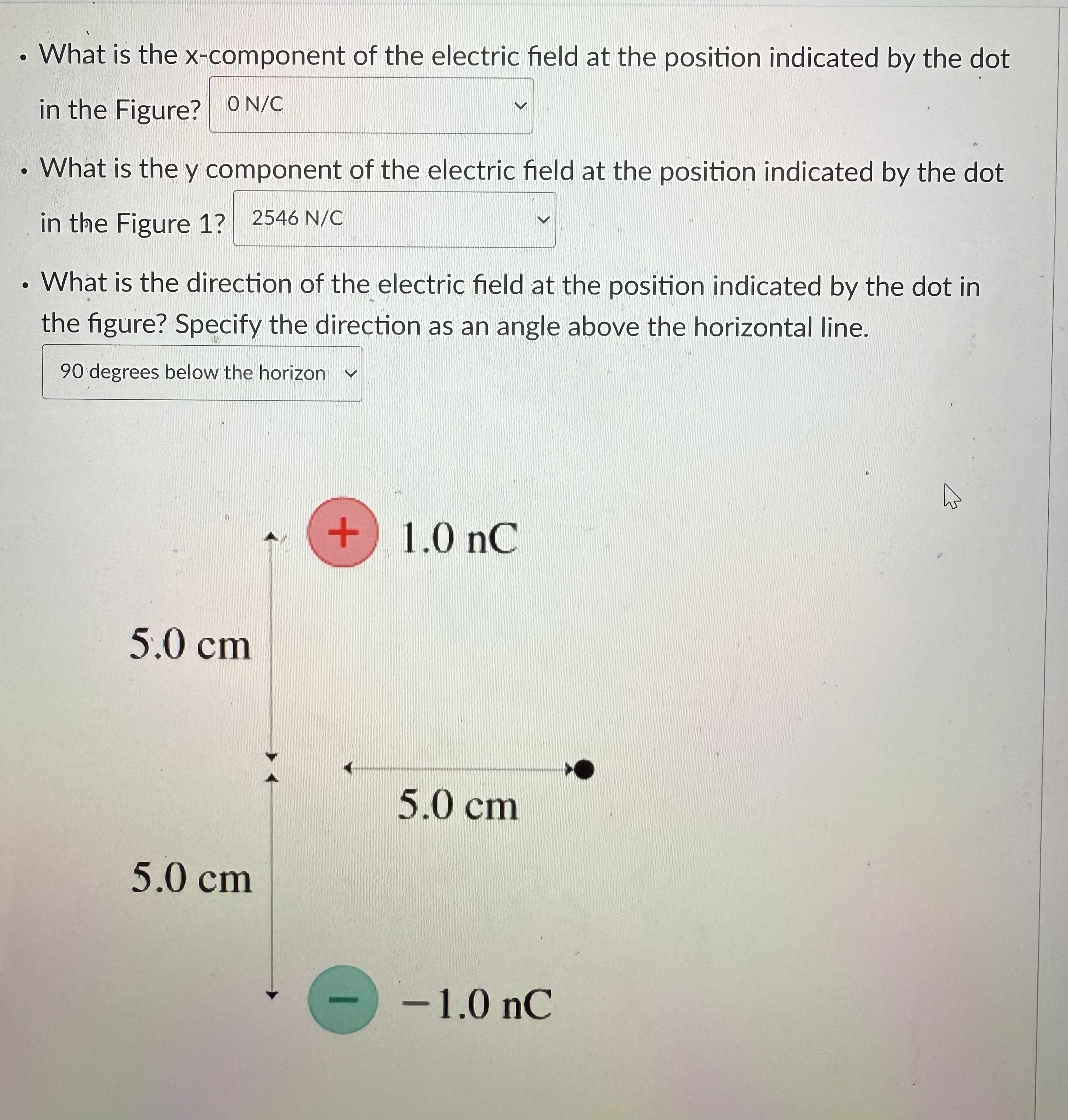 What is the x-component of the electric field at | Chegg.com