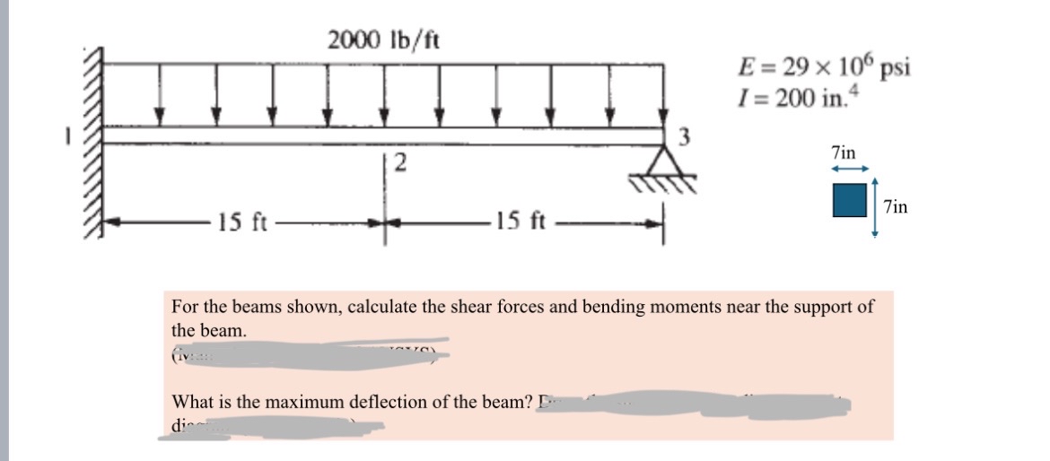 Solved by an EXPERT E=29×106ψ I=200in.?4For the beams shown, calculate | Chegg.com
