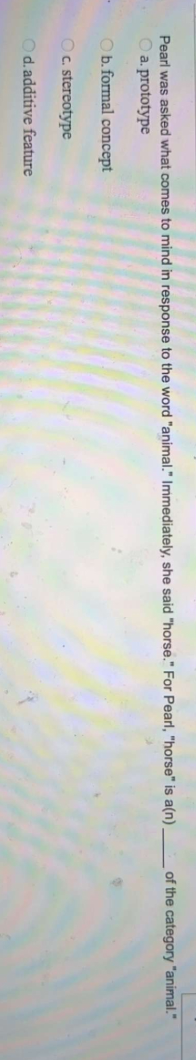 Solved Pearl was asked what comes to mind in response to the | Chegg.com