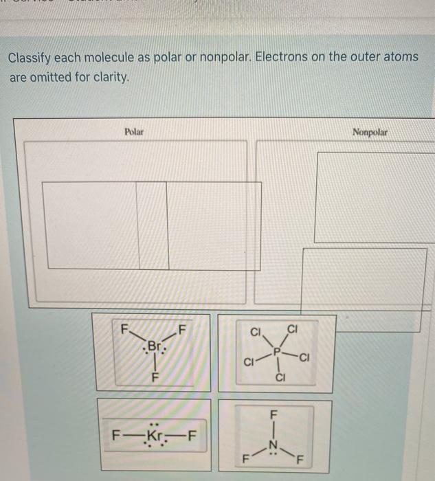 Solved Classify each molecule as polar or nonpolar. | Chegg.com