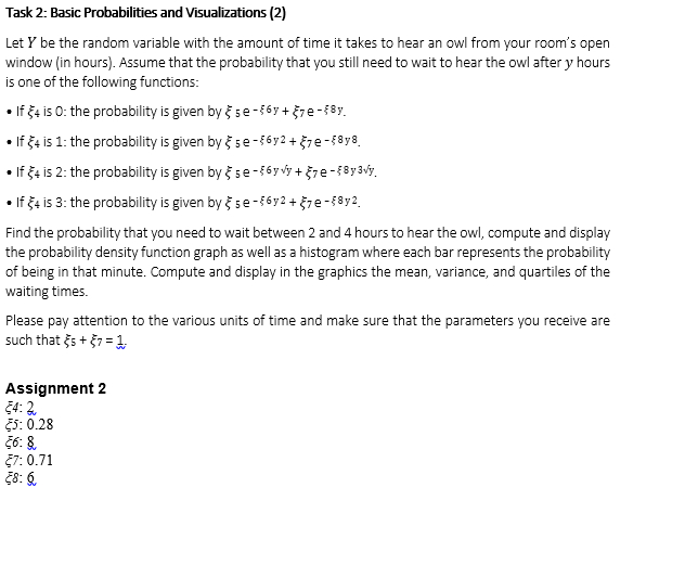 Solved Task 2: Basic Probabilities and Visualizations (2)Let | Chegg.com