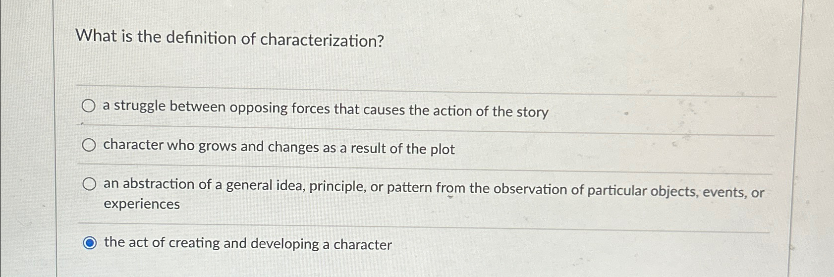 Solved What is the definition of characterization?a struggle | Chegg.com