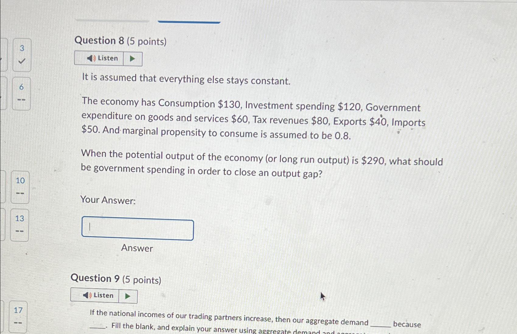 Solved Question 8 (5 ﻿points)It is assumed that everything | Chegg.com