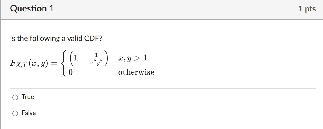 Solved Question 1Is the following a valid | Chegg.com