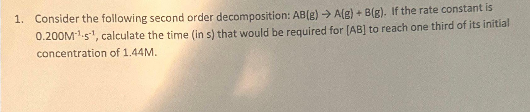 Solved Consider the following second order decomposition: | Chegg.com