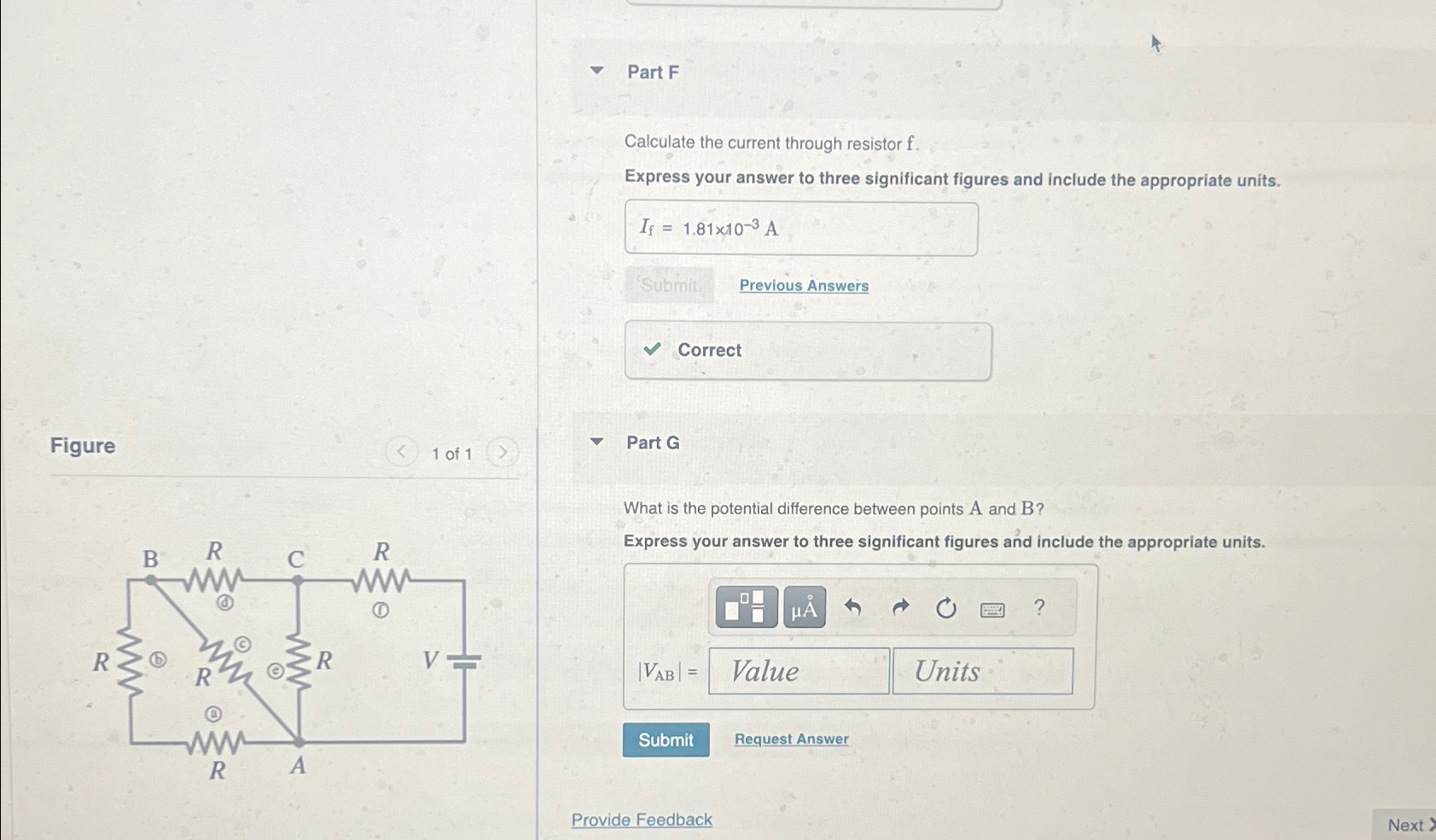Part Fcalculate The Current Through Resistor