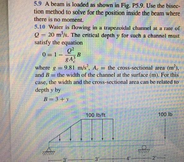 Solved 5.9 A beam is loaded as shown in Fig. P5.9. Use the | Chegg.com
