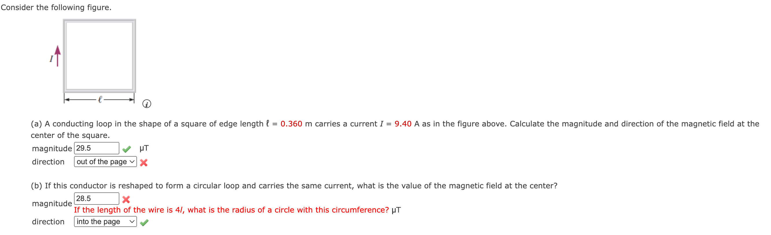 Solved Consider the following figure. center of the square. | Chegg.com