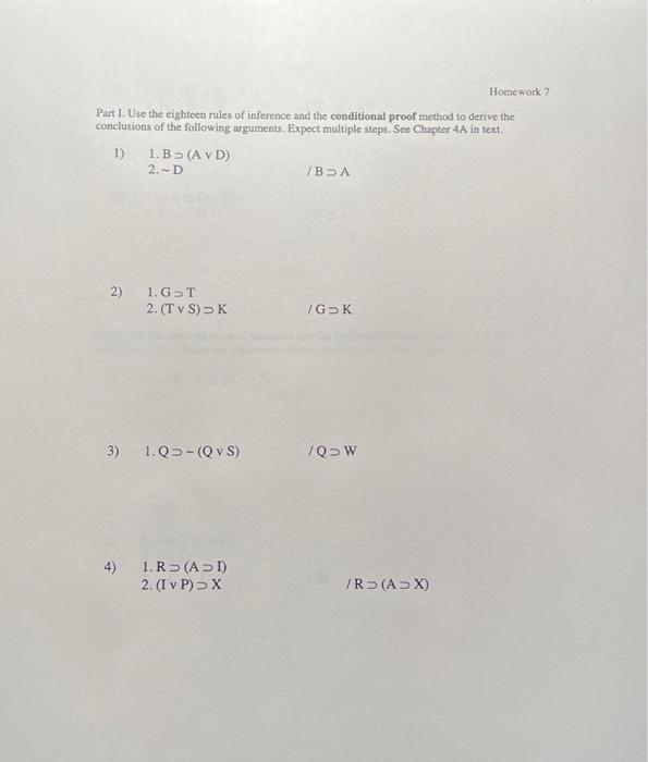 Solved (note photo 3 and 4 are the 18 rules of implication) | Chegg.com