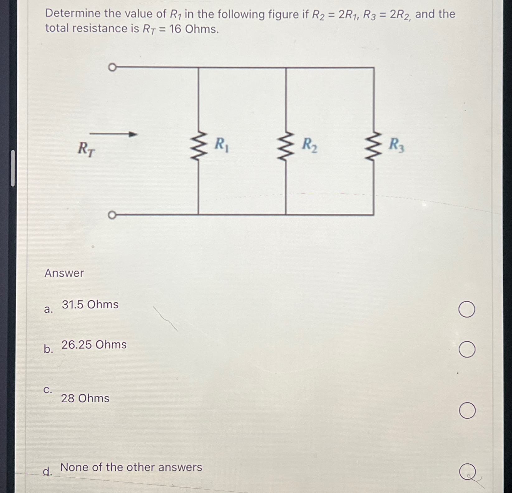 Solved Determine the value of R1 ﻿in the following figure if | Chegg.com