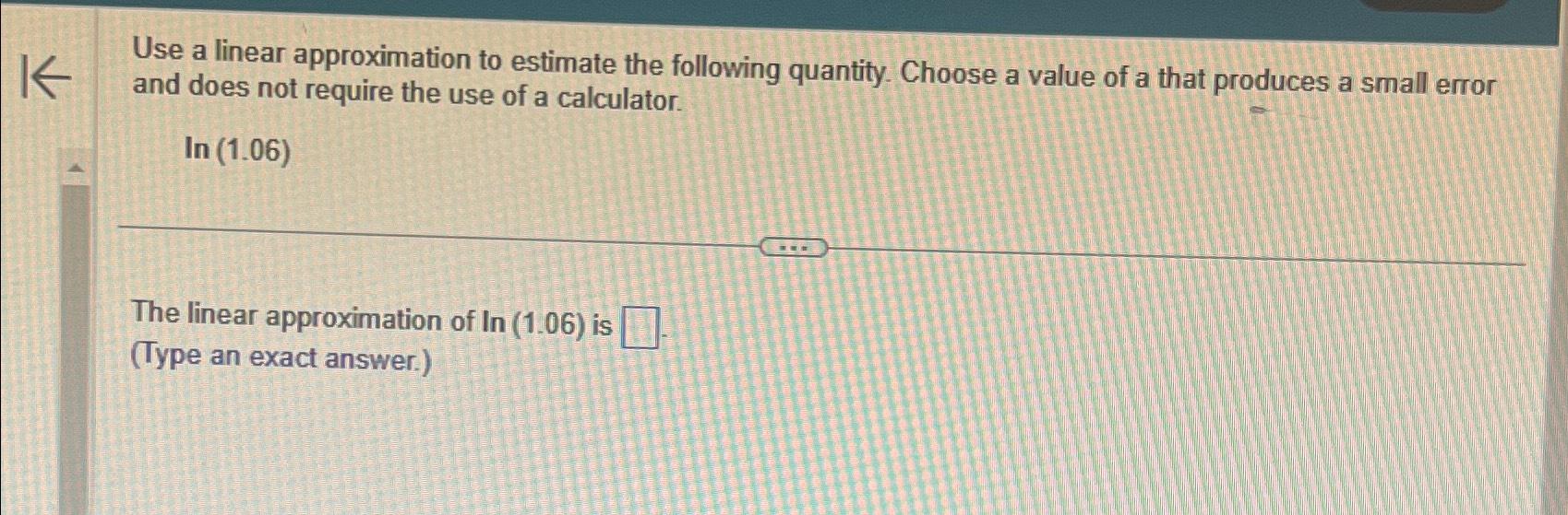 Solved Use a linear approximation to estimate the following | Chegg.com