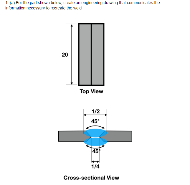Solved (a) ﻿For the part shown below, create an engineering | Chegg.com