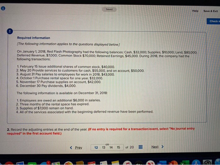 Solved Saved Help Save & Exit Check Required information | Chegg.com
