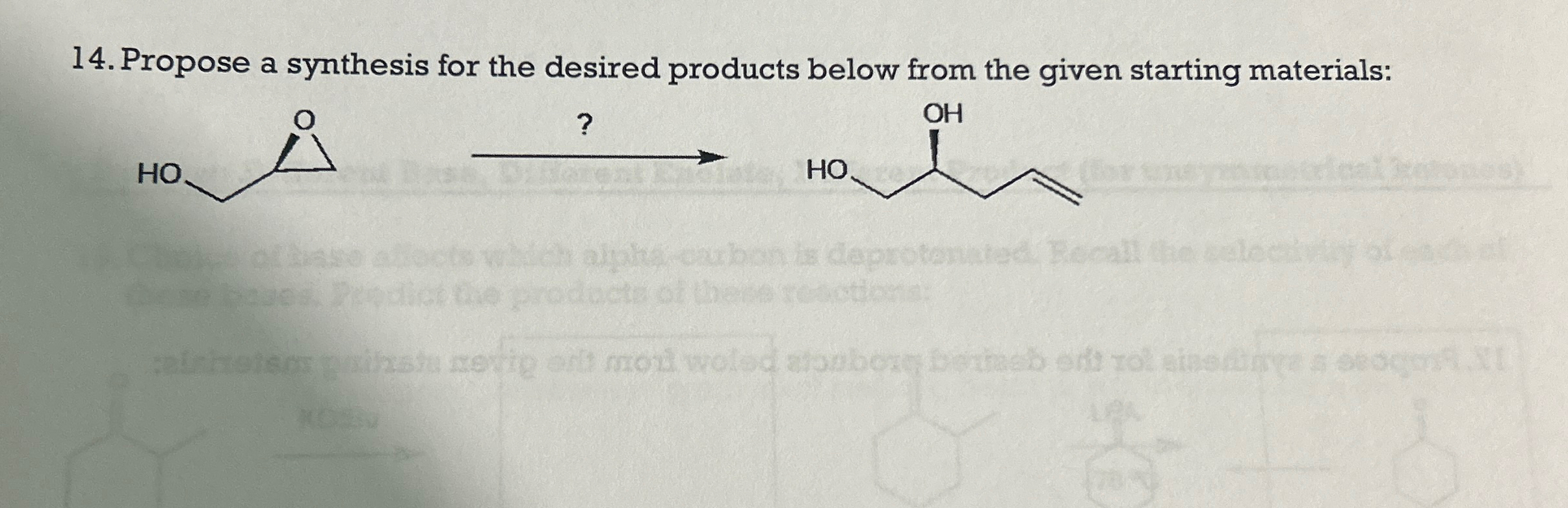 Solved Propose a synthesis for the desired products below | Chegg.com