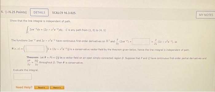 Solved Show that the line integral is independent of path. | Chegg.com