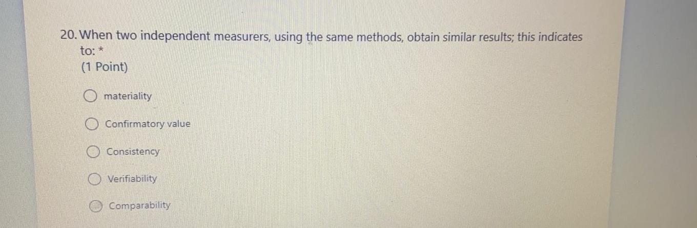 Solved 20. When two independent measurers, using the same | Chegg.com