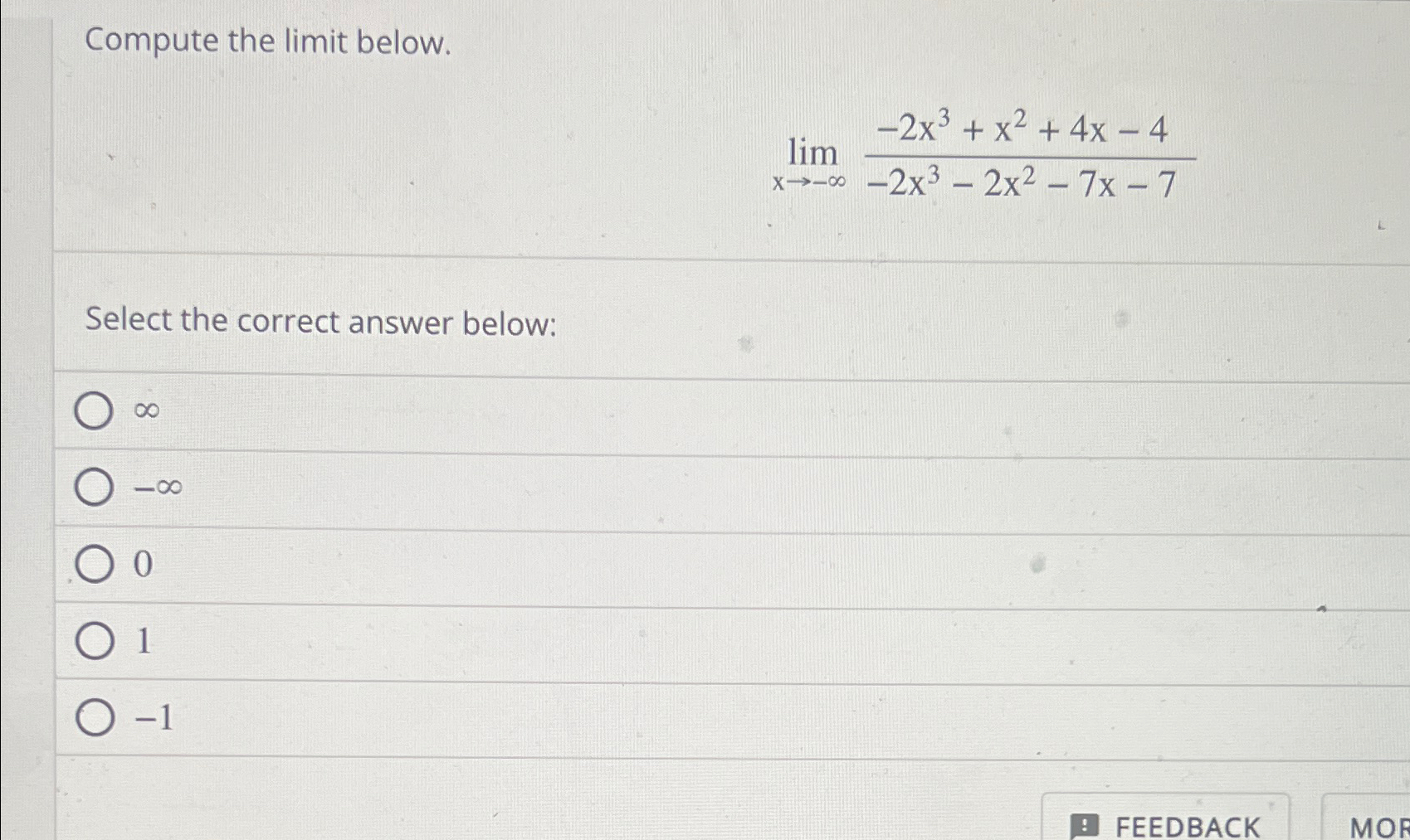 Solved Compute the limit | Chegg.com